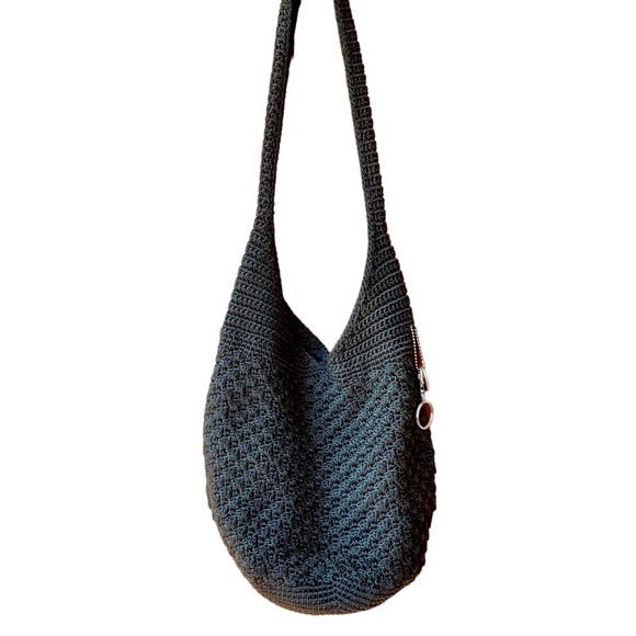 The Sak | Bags | The Sak Original Black Crotched Hobo Shoulder Bag ...